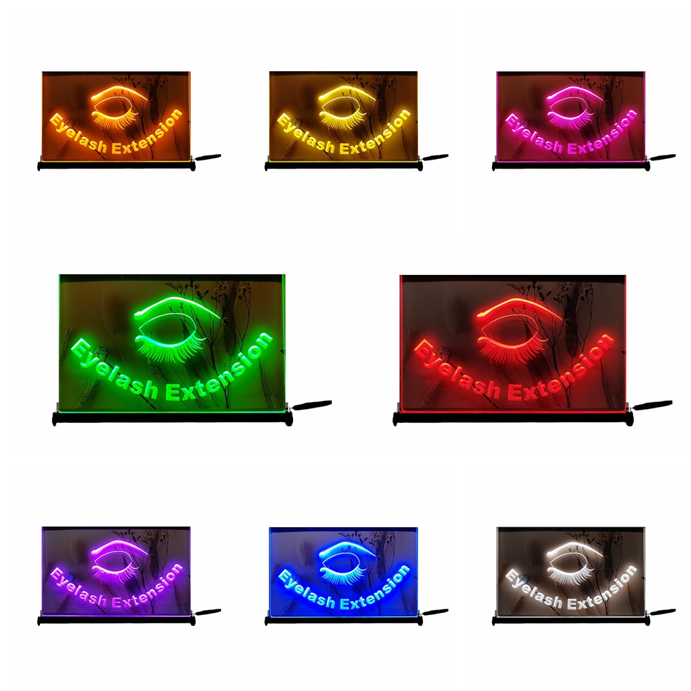Eyelash Extension Beauty Salon Vintage LED Neon Sign-Posters,3DCarving ...