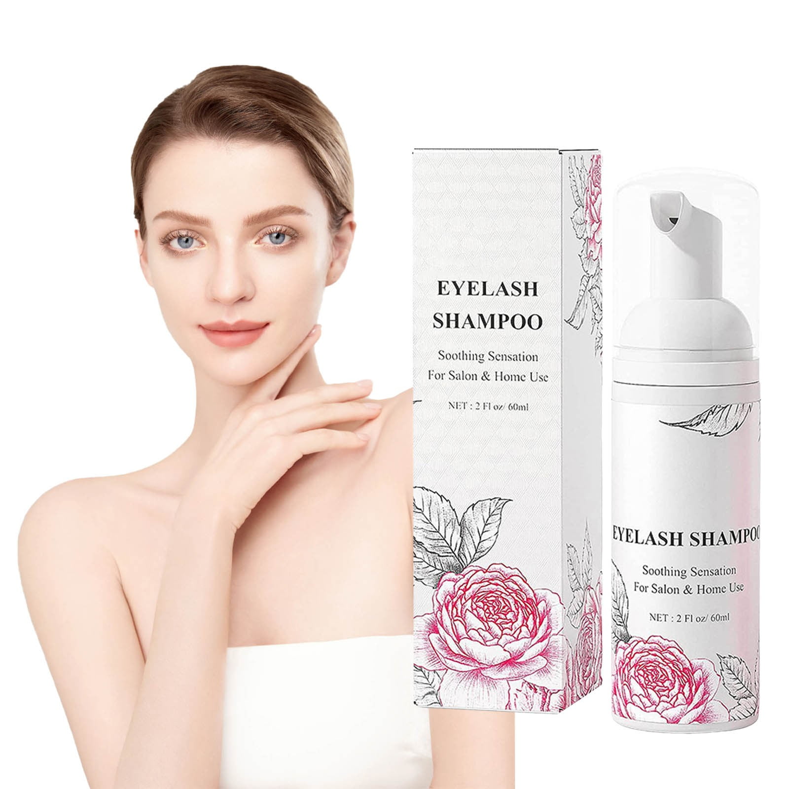 Eyelash Extension Cleanser With Eyelash Fan Dryer Eyelash Cleaning ...