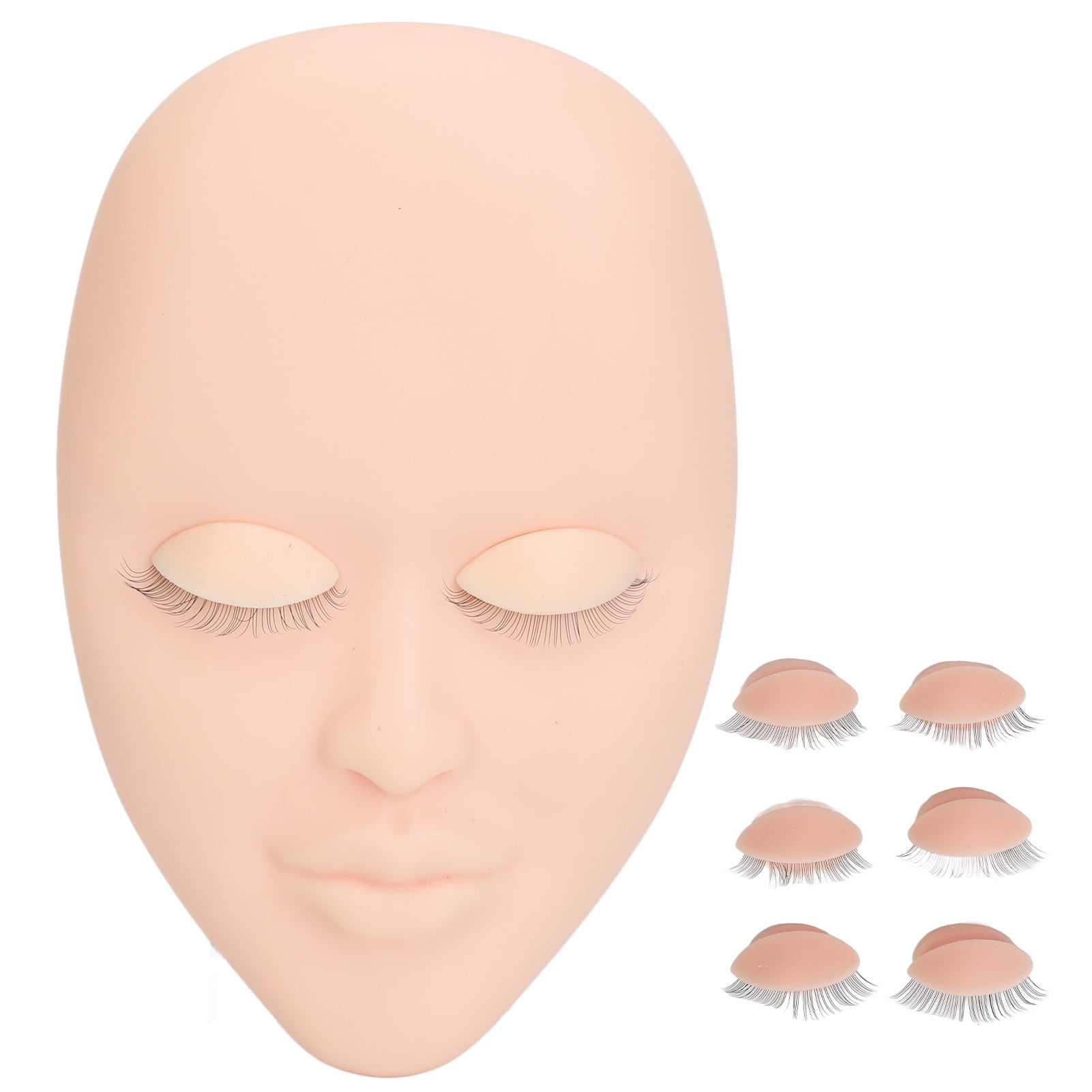 Eyelash Extension Face Mannequin 3 Pairs Removable Eyelids Single Layer ...