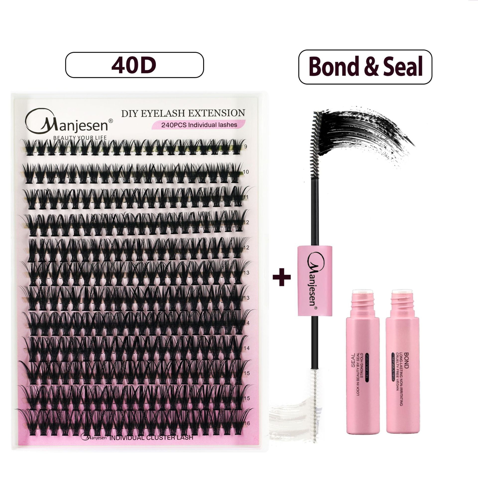 Eyelash Extension Kit 240pcs,Lash Clusters D Curl,DIY Lash Extension ...