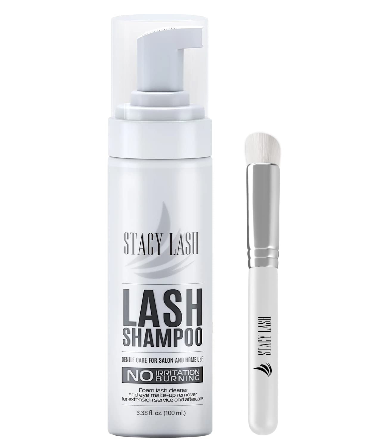 Eyelash Extension Shampoo Stacy Lash + Brush / 100ml / Eyelid Foaming ...