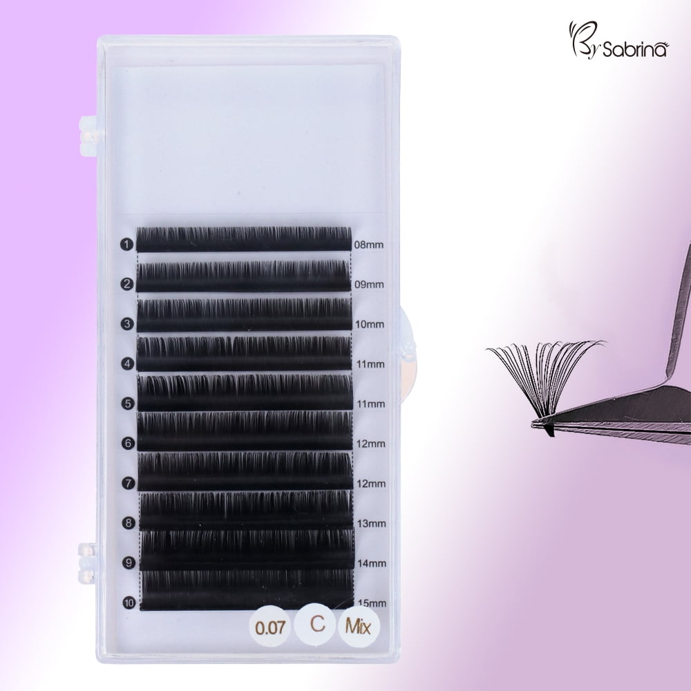 Eyelash Extensions C Curl Classic Lashes Soft Matte Dark Professional ...