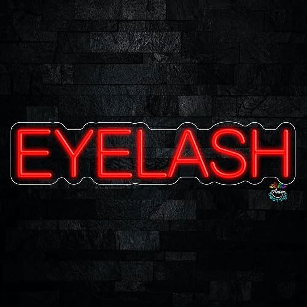 Eyelash LED Neon Sign 27"L x 6"H #32259 - Walmart.com