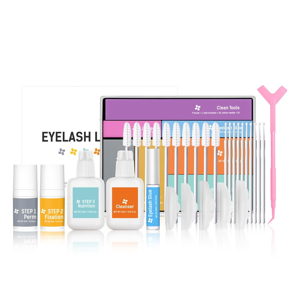 Eyelash Lift Kit, Lash DHF10 Lift Kit, Eyelash Perm Kit for Long Lasting Curled Lashes Eyelash ...