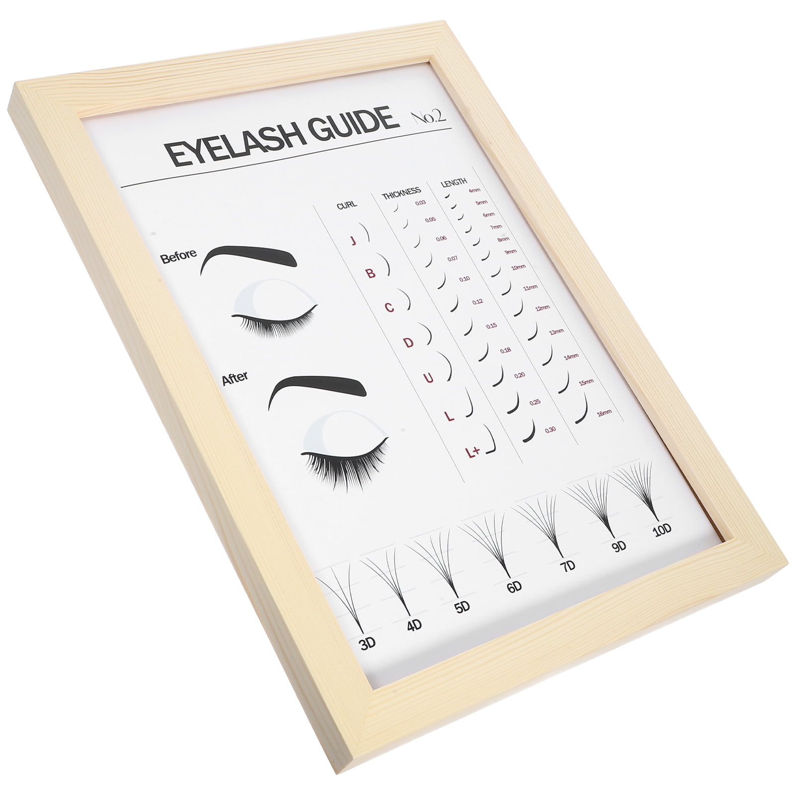 Eyelash Photo Frame Display Board Eyelash Diagram Poster Extension ...