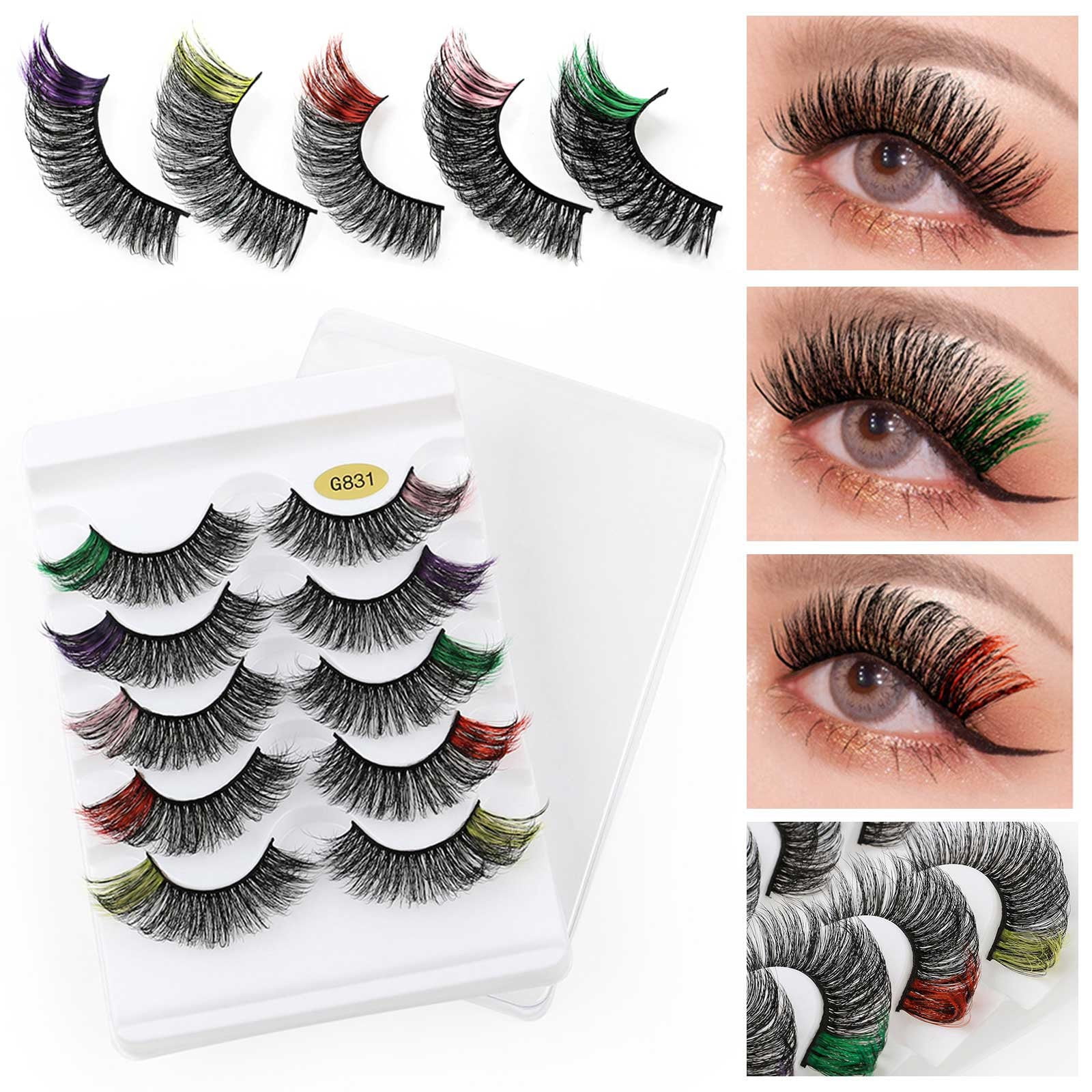 Eyelash Rods Eye Lashes Book 4 Lashes Natural Short Eyelashes Pack ...