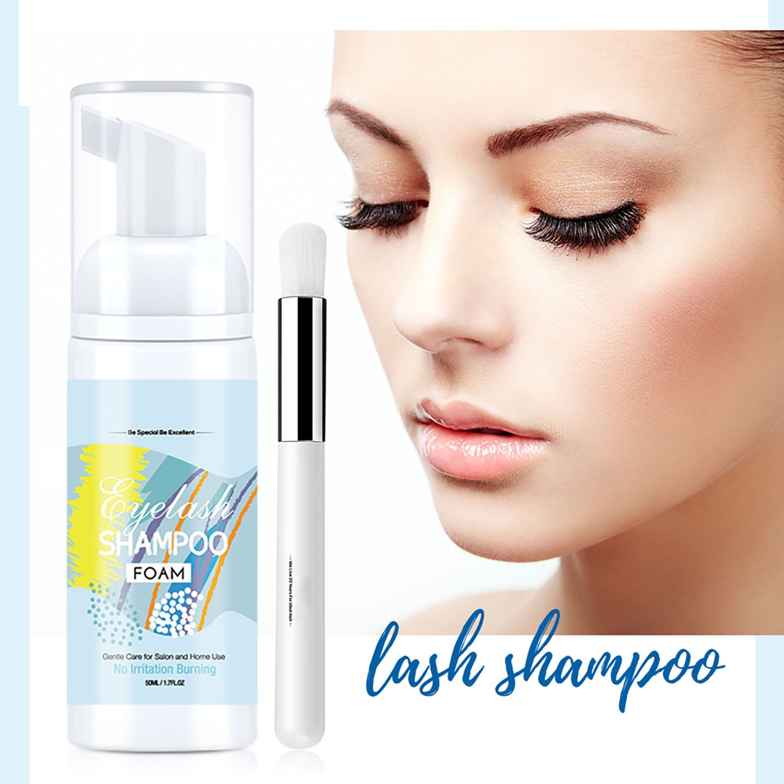 Eyelash Shampoo Cleanser 50ml | Gentle Non-Irritating Lash Wash ...