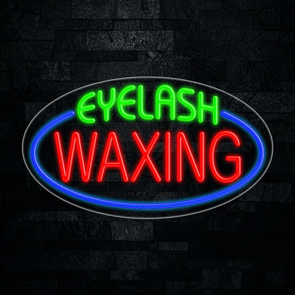 Eyelash Waxing LED Neon Sign 28"L x 16"H #34586 - Walmart.com