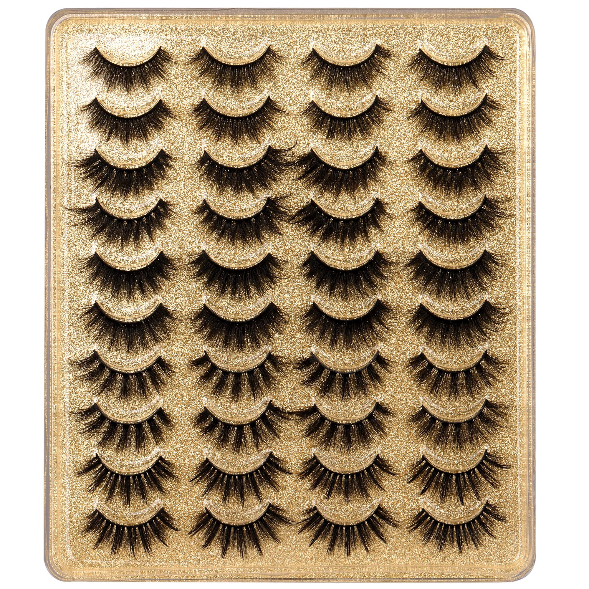 Eyelashes 3D False Lashes IFF17 Fluttery Natural to Thick Faux Mink ...