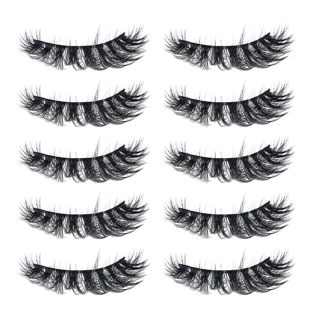 Eyelashes Luxury Makeup 5Pair 3D False Lashes Fluffy Strip Eye Mix ...