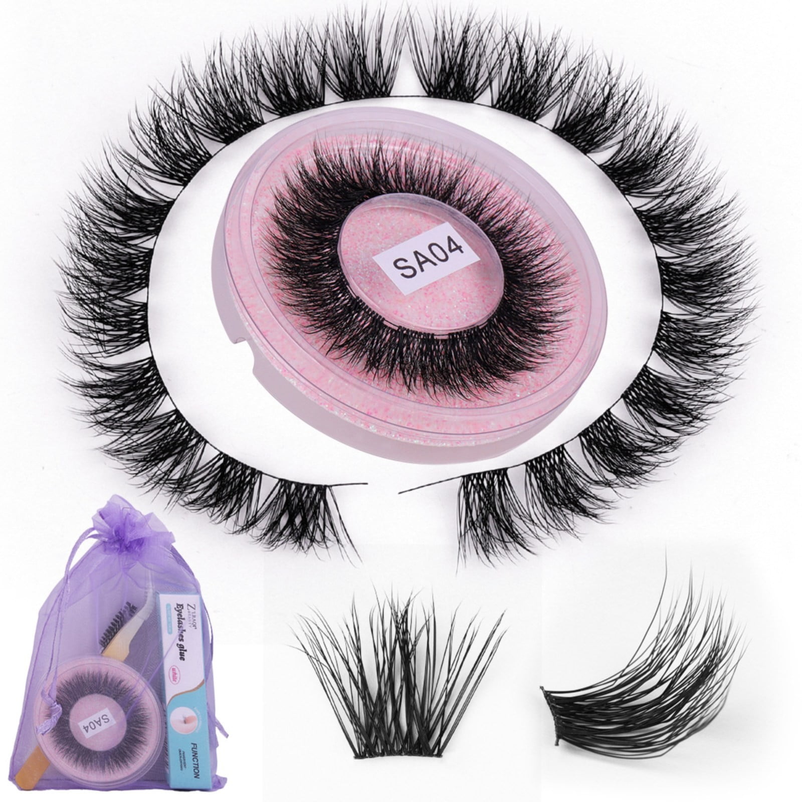 Eyelashes Makeup Eyelashes Extension Kit Diy False Eyelashes In Natural ...