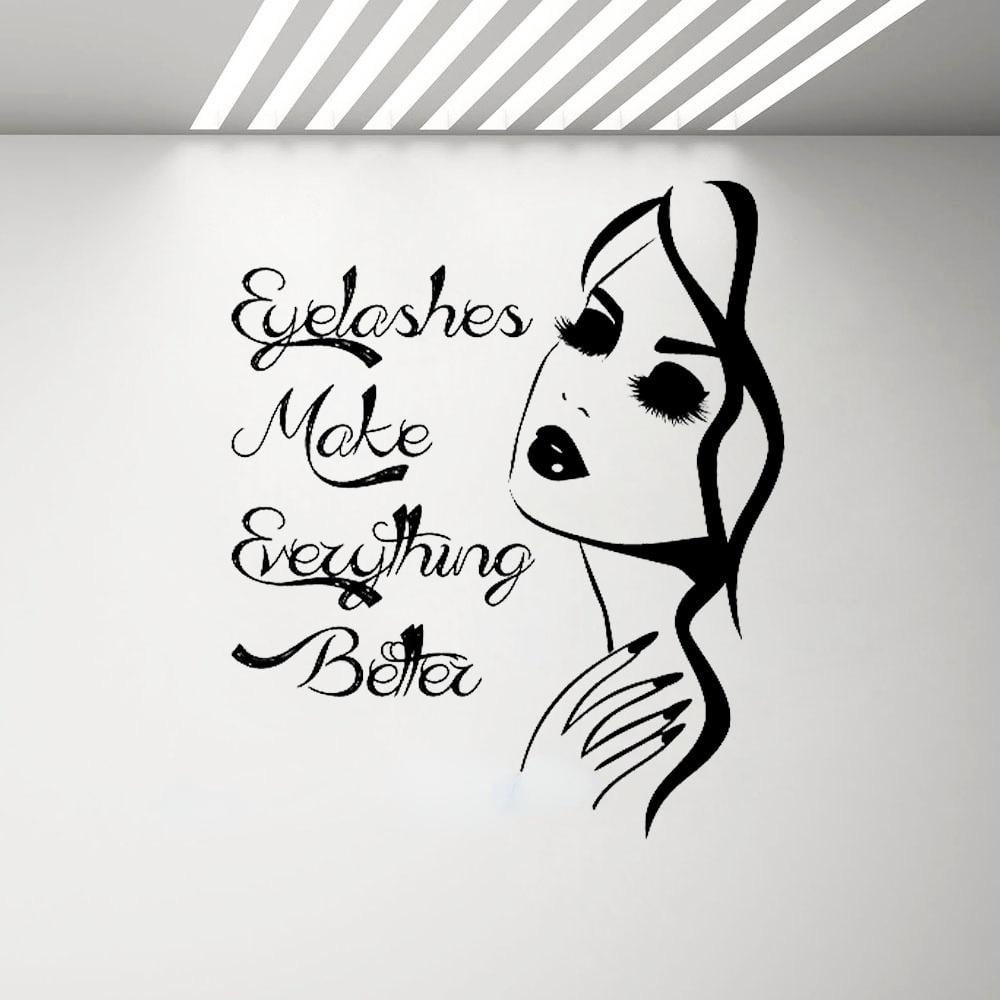 Eyelashes Wall Decal Eyelash Wall Sticker Lashes Decal Beauty Salon ...