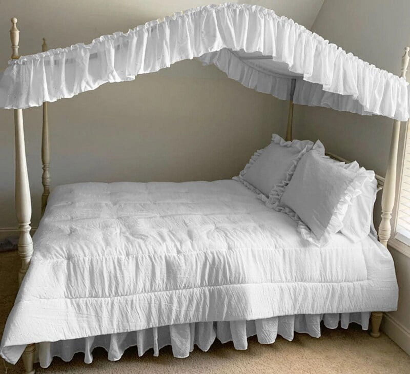 Eyelet Canopy Top For The Bed, Full Size Arch White - Walmart.com