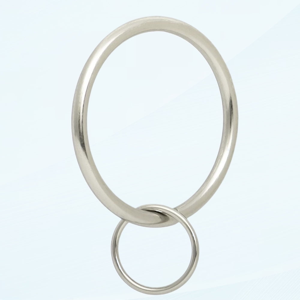 Eyelet Curtain Rings - 2" Ring Loop for Hook Pins, Set of 14 - Brushed ...