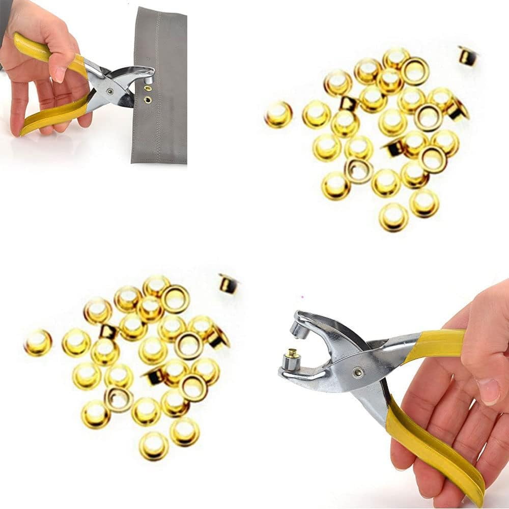 Eyelet Grommet Pliers Hole Punch Steel Fabric Paper Canvas Setter ...