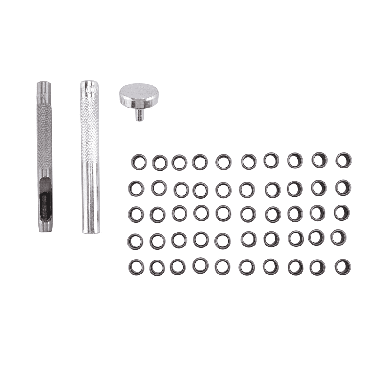 Eyelet Hole Punch Tool Kit with 50 Eyelets 6mm Gunmetal for DIY Kydex ...