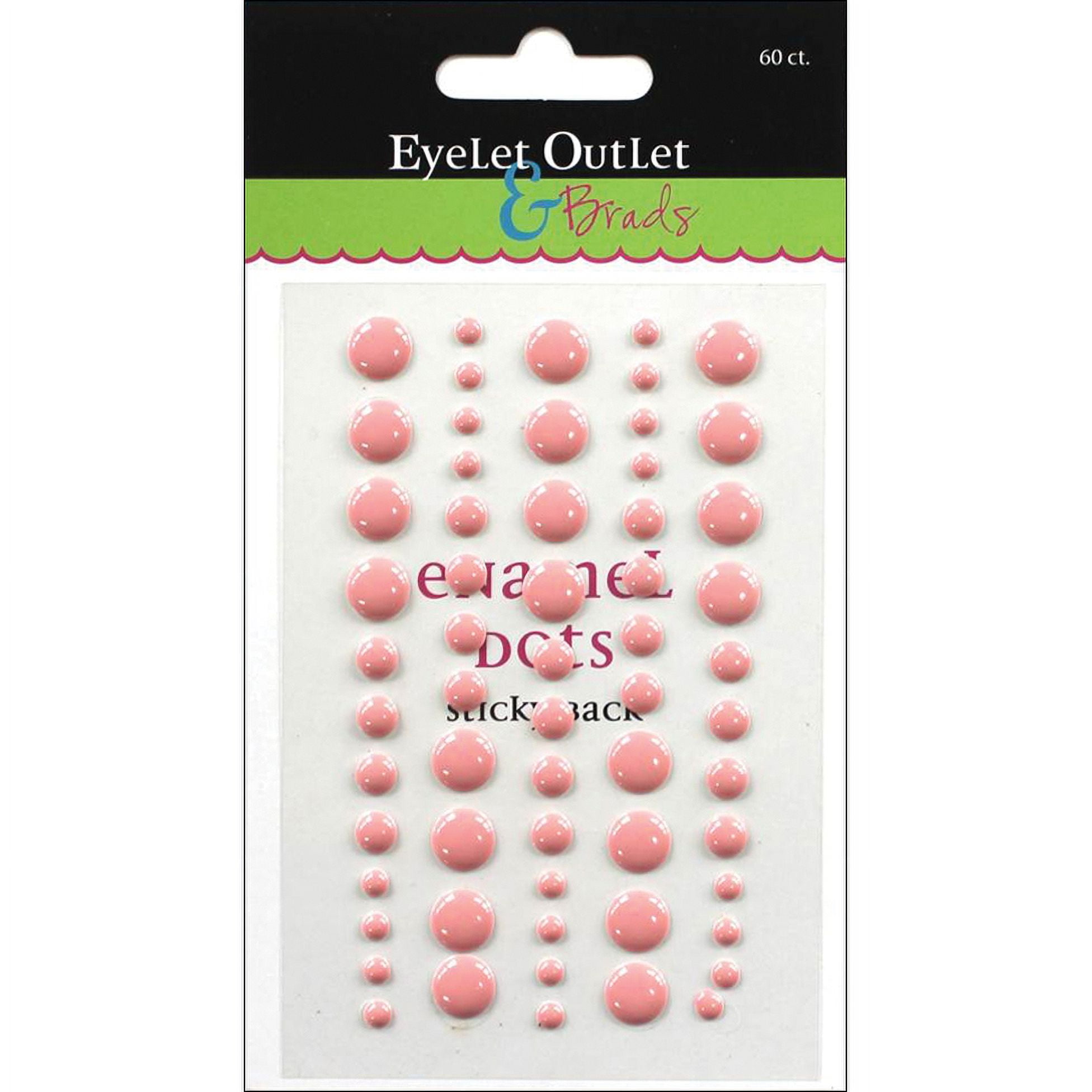 Eyelet Outlet Adhesive-Back Enamel Dot 60/Pkg-Light Pink - Walmart.com
