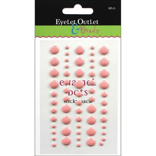 Eyelet Outlet Adhesive-Back Enamel Dot 60/Pkg-Light Pink - Walmart.com