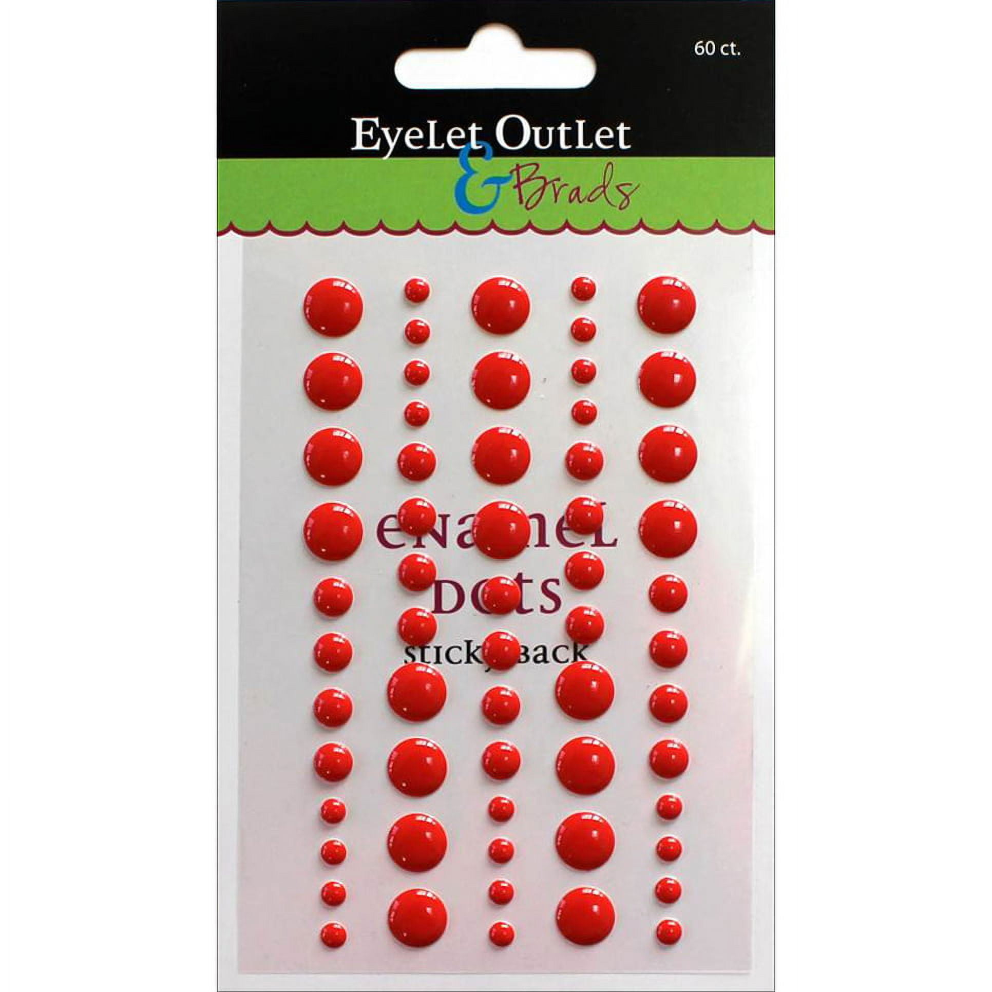 Eyelet Outlet Adhesive-Back Enamel Dot 60/Pkg-Red - Walmart.com