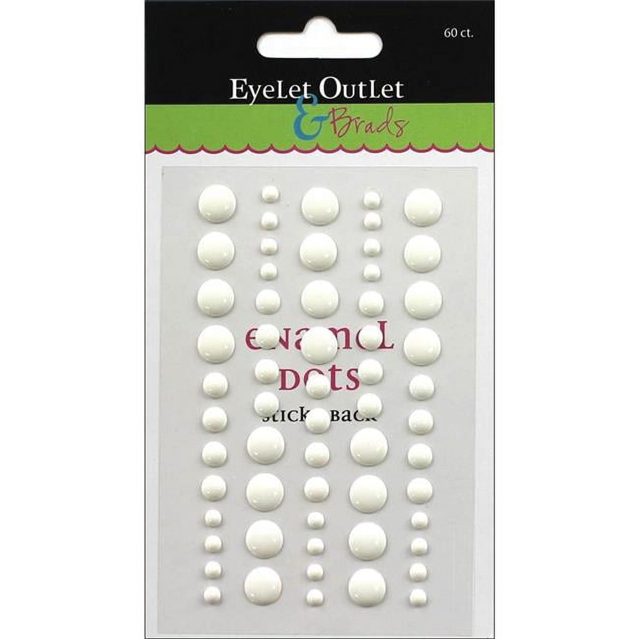 Eyelet Outlet Adhesive-Back Enamel Dot 60/Pkg-White - Walmart.com