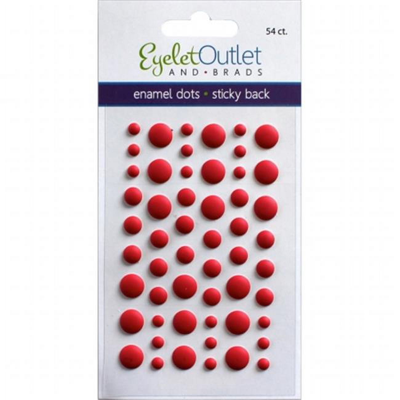 Eyelet Outlet Adhesive-Back Enamel Dots 54/Pkg-Matte Red - Walmart.com