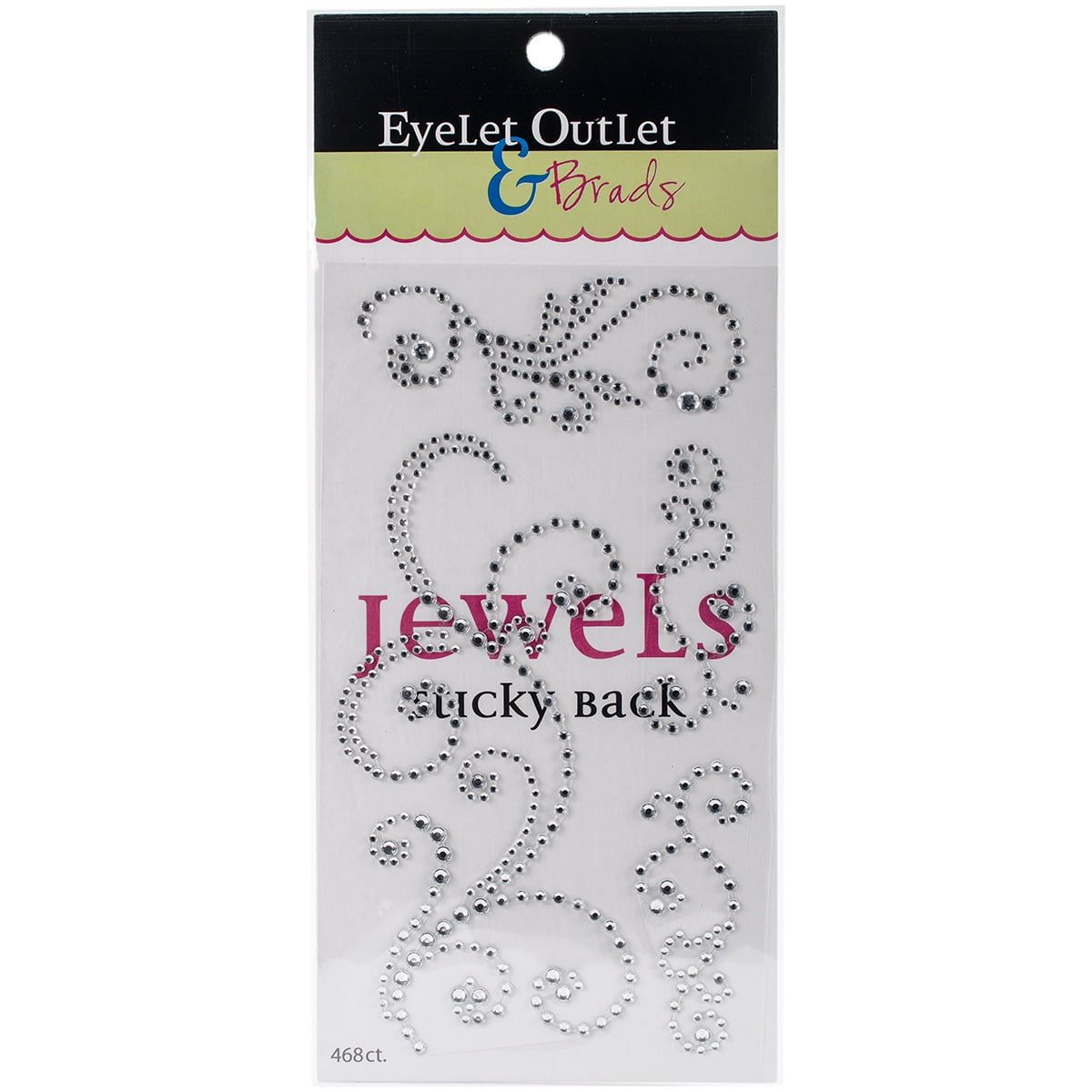 Eyelet Outlet Adhesive Jewel Swirls 468/Pkg-Clear - Walmart.com