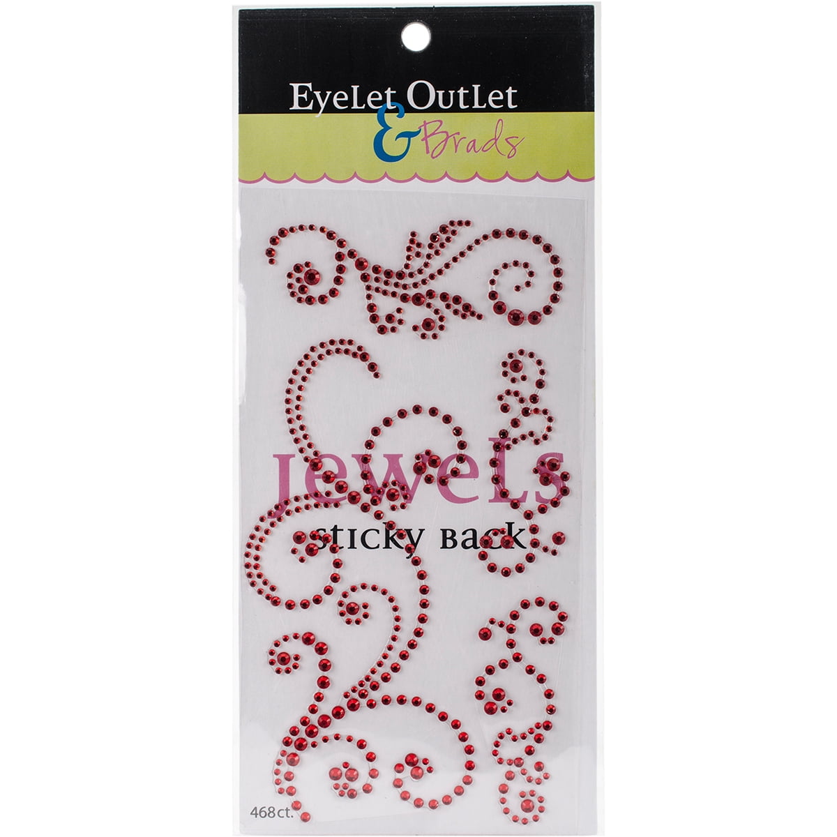 Eyelet Outlet Adhesive Jewel Swirls 468/Pkg-Red - Walmart.com