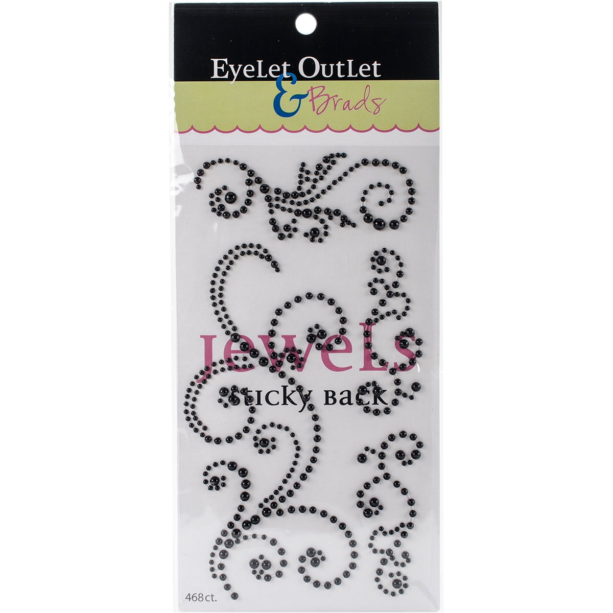 Eyelet Outlet Adhesive Pearl Swirls 468/Pkg-Black - Walmart.com