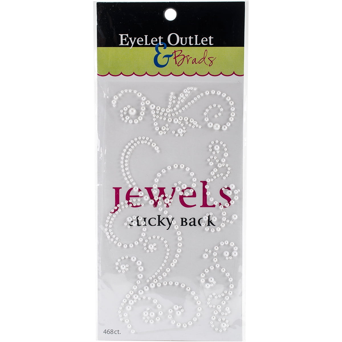 Eyelet Outlet Adhesive Pearl Swirls 468/Pkg-White - Walmart.com