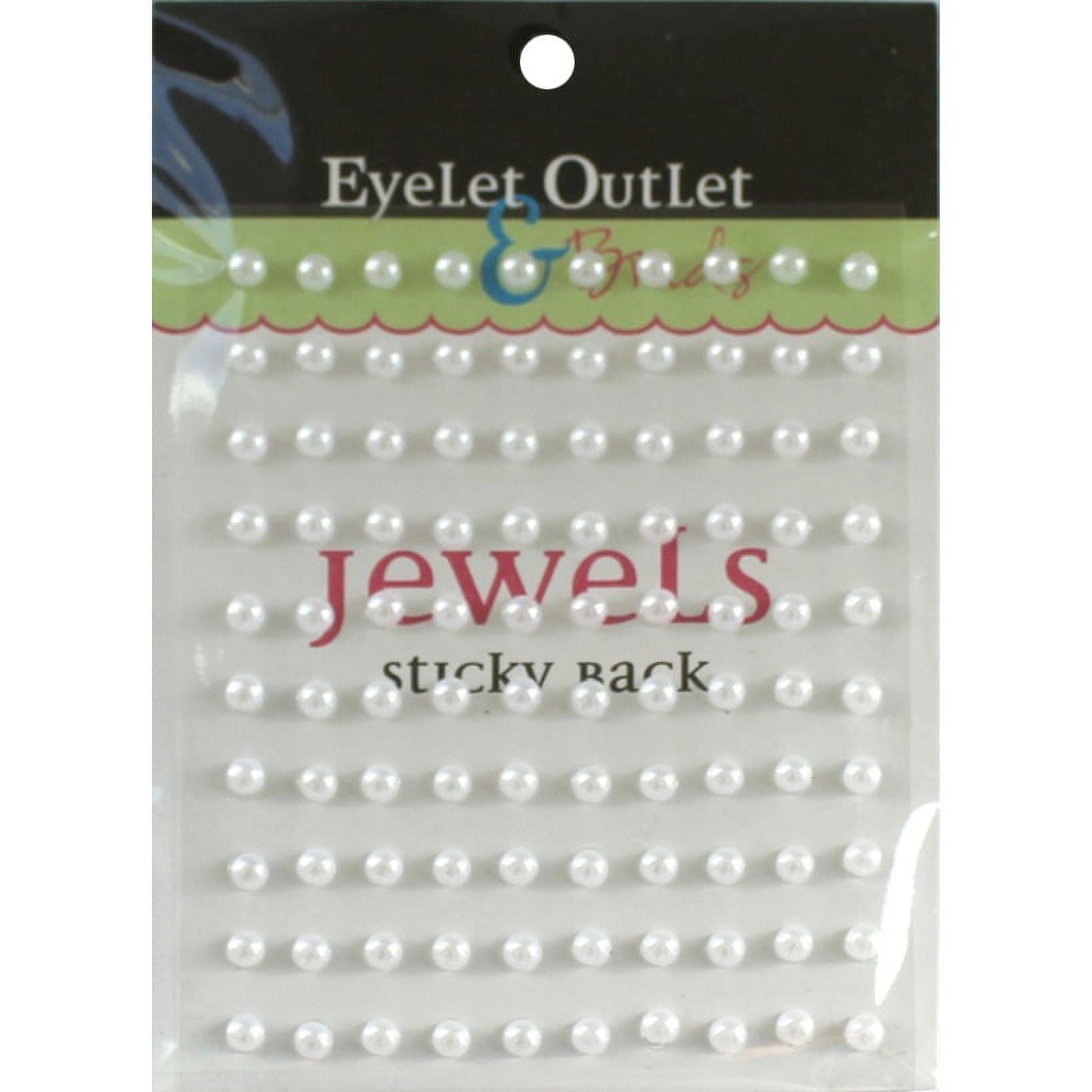 Eyelet Outlet Adhesive Pearls 5mm 100/Pkg-White - Walmart.com