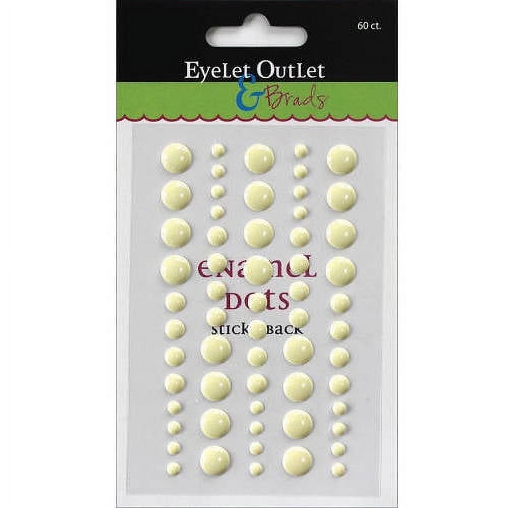 Eyelet Outlet Adhesive-Back Enamel Dot 60/Pkg-Ivory - Walmart.com