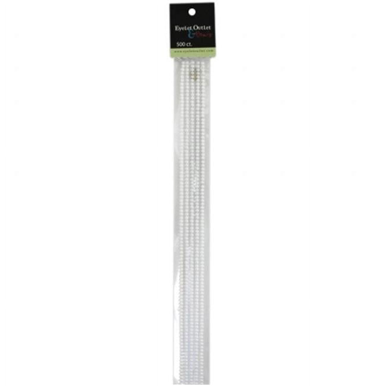 Eyelet Outlet Adhesive Pearl Strips 12" 5/Pkg-White - Walmart Business ...