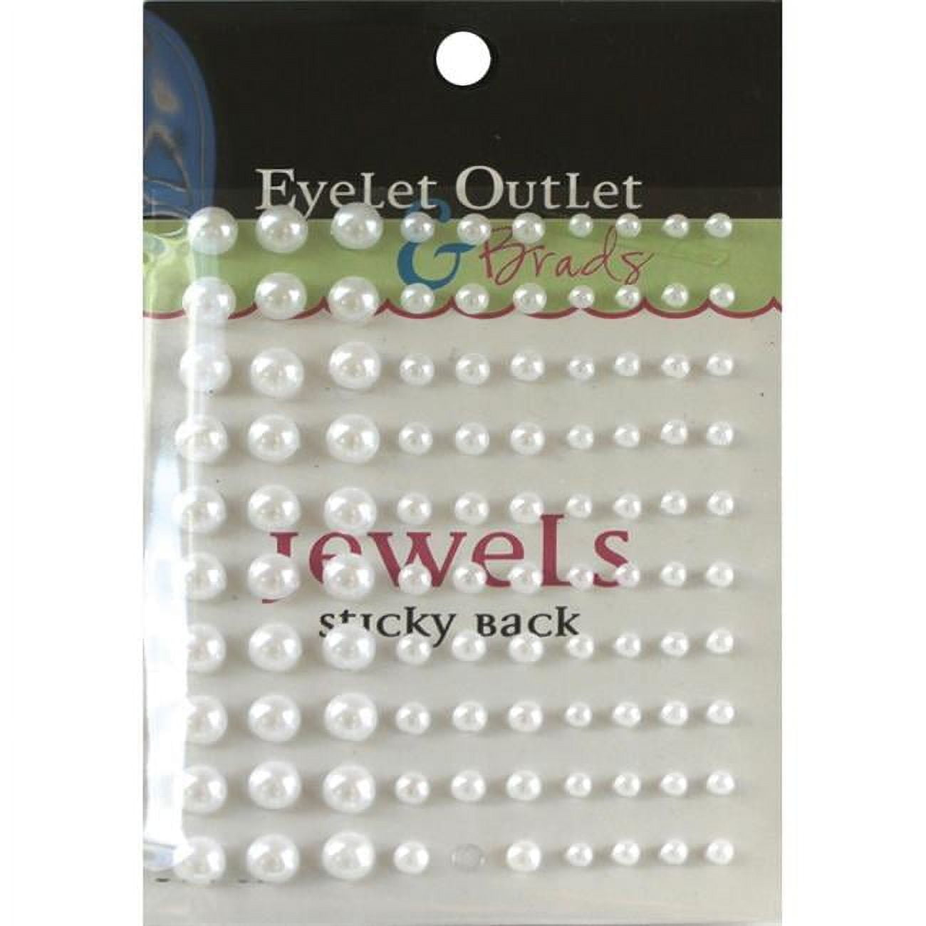 Eyelet Outlet EOB3-WHT Bling Self-Adhesive Pearls Multi-Size 100-Pkg ...