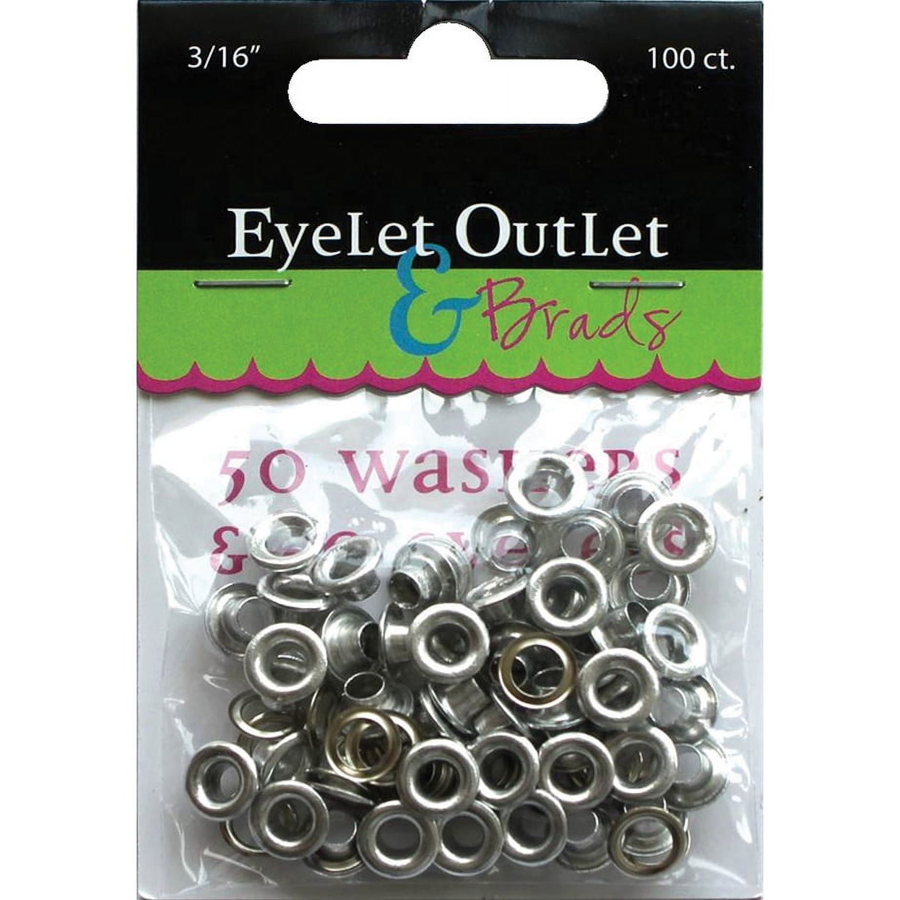 Eyelet Outlet Eyelets & Washers -3/16", 50 Eyelets, 50 Washers ...