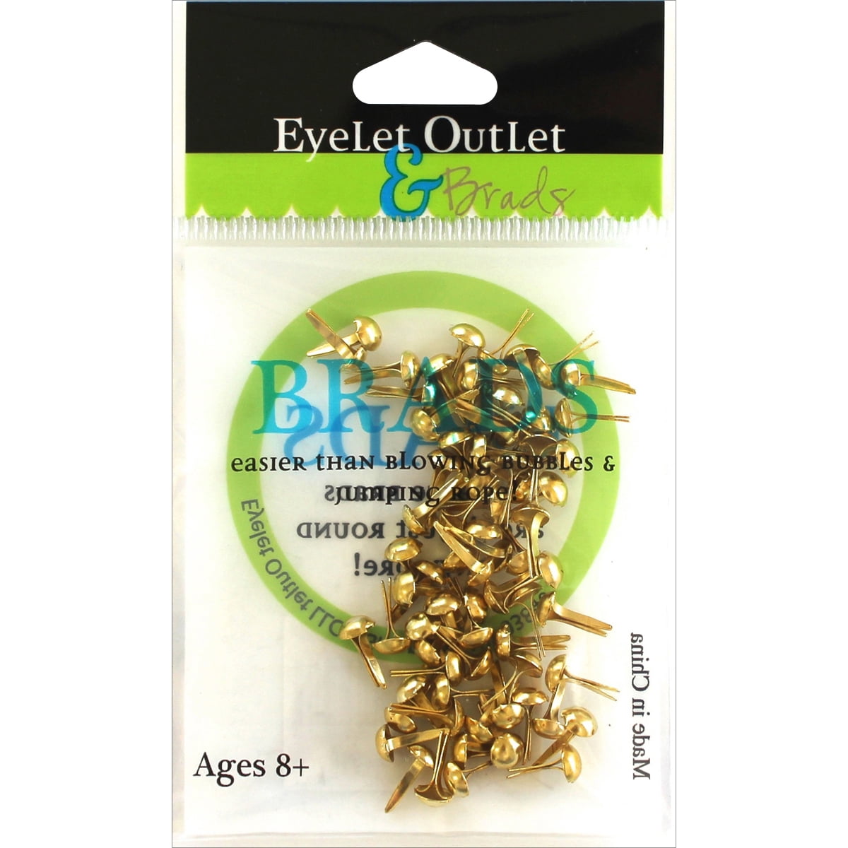 Eyelet Outlet Round Brads 4mm 70/Pkg-Gold - Walmart.com