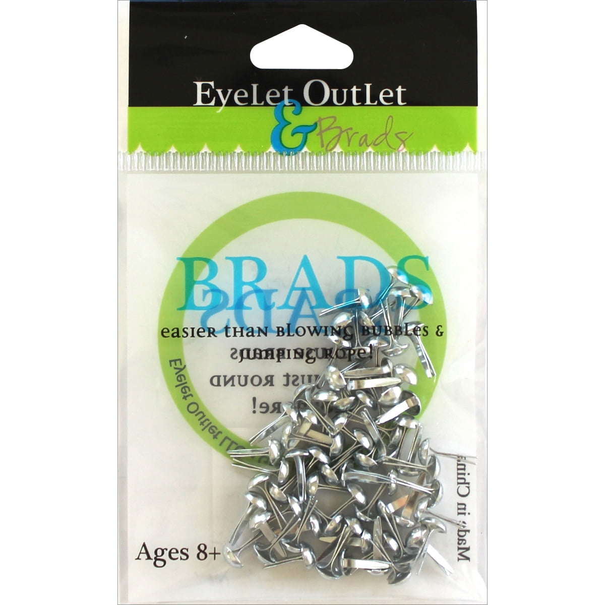 Eyelet Outlet Round Brads 4mm 70/Pkg Silver - Walmart.com