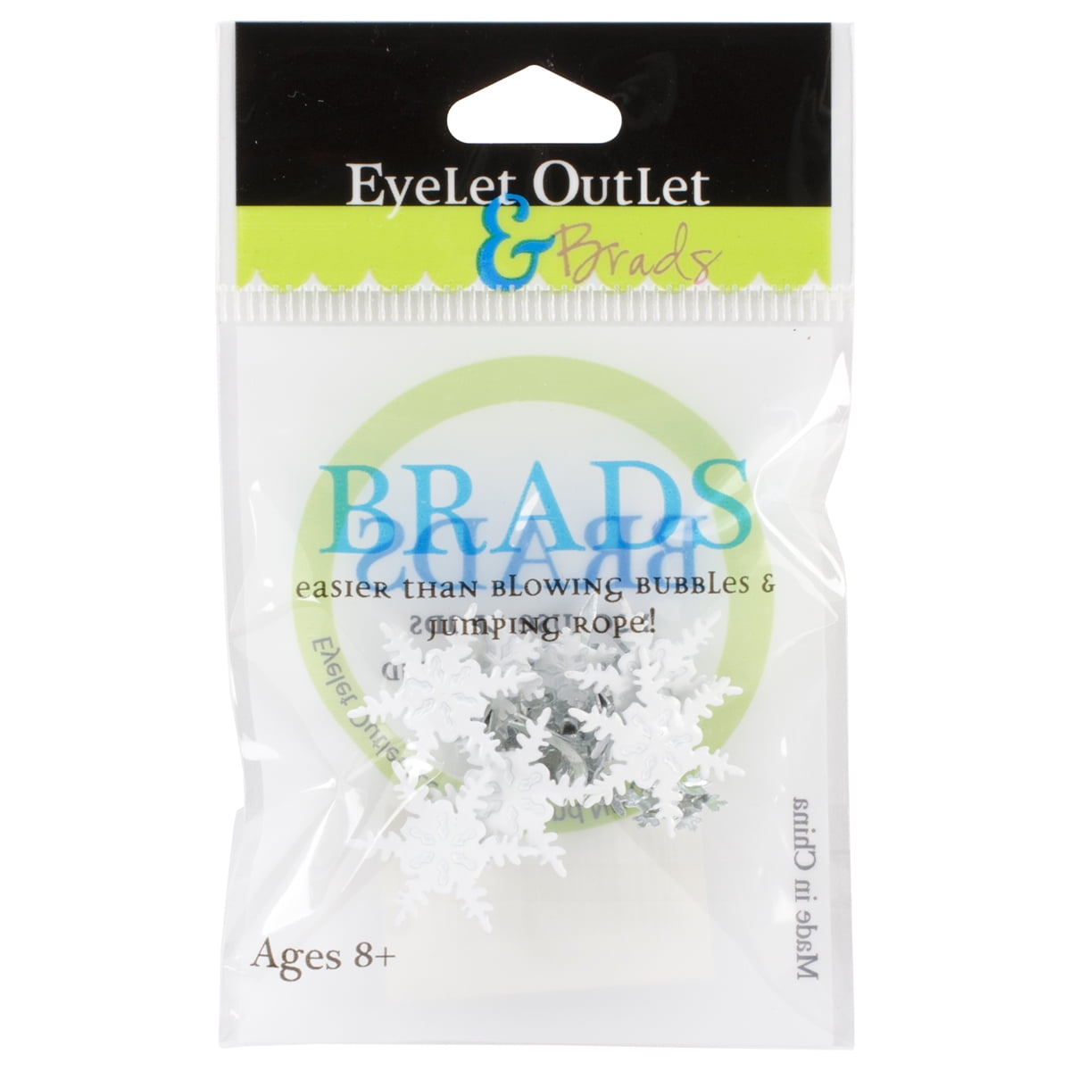 Eyelet Outlet Shape Brads 12/Pkg-Snowflakes - Walmart.com