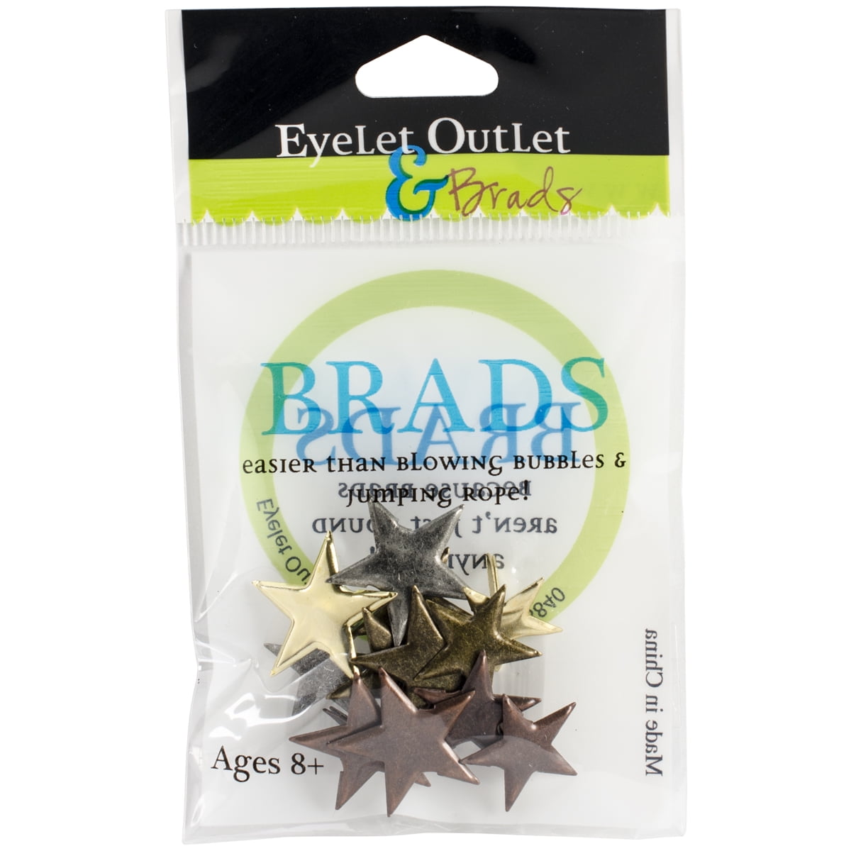 Eyelet Outlet Shape Brads 12/Pkg-Star - Walmart.com