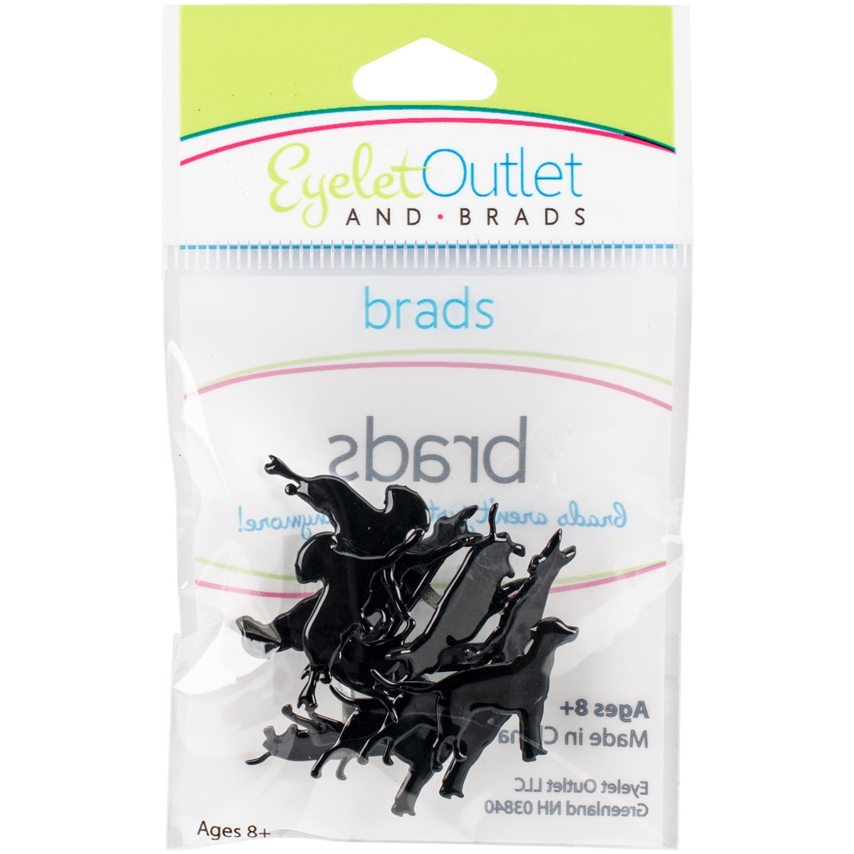 Eyelet Outlet Shape Brads 12 Pkg - Walmart.com