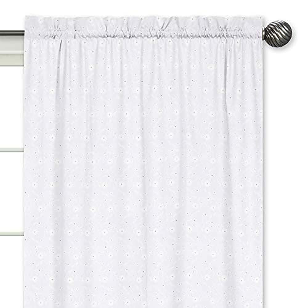 Eyelet White Window Panels - Set of 2 - Walmart.com