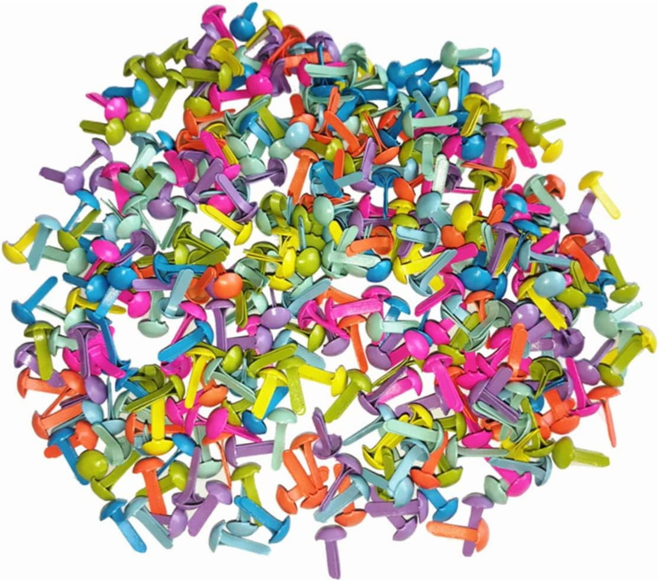 100 Pcs Gadgets for Kids Craft for Kids Round Mini Brads Metal Brad ...