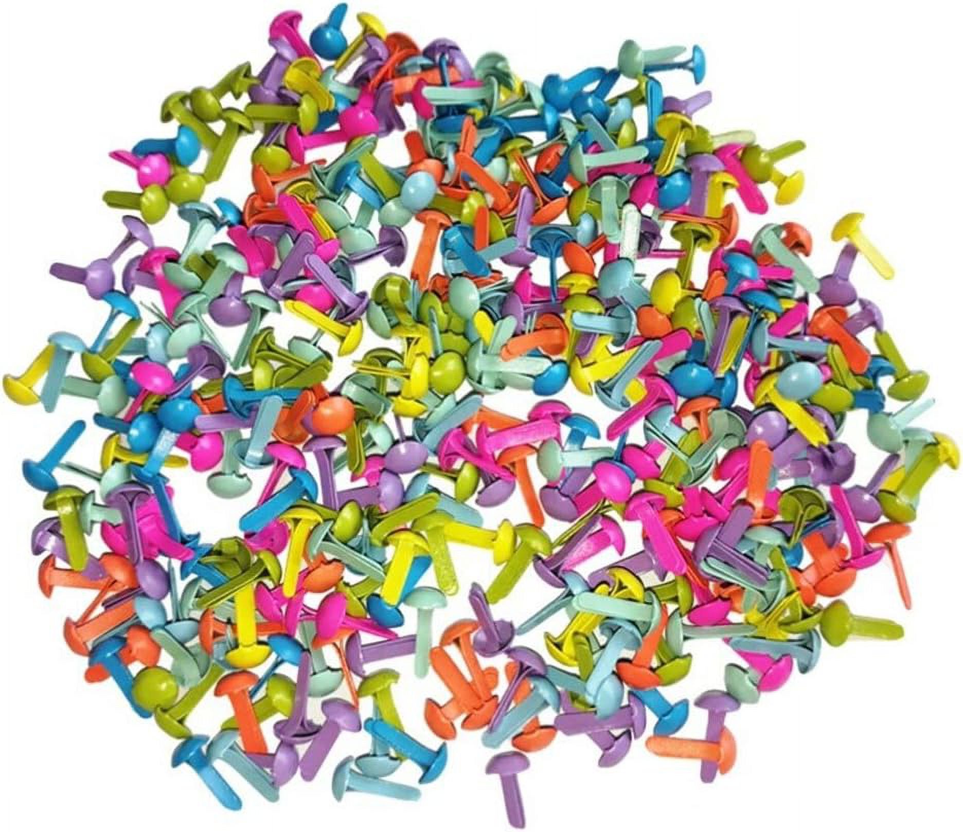 Eyelets 100 Pcs Mini Brads Assorted Colors Round Brad Pastel Brads for ...