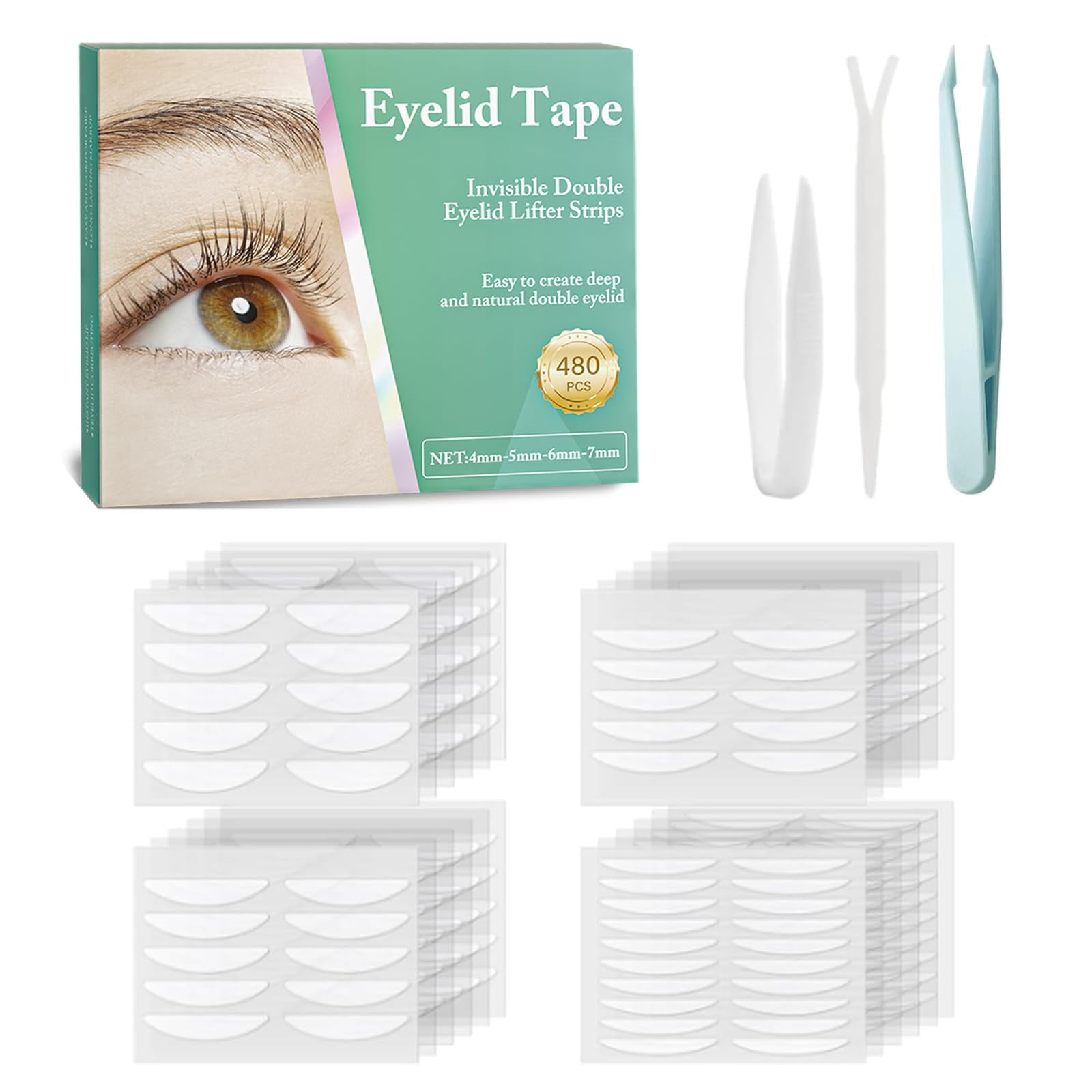 Eyelid Lifter Strips, 480Count OIF8 Eyelid Tape, Invisible Double ...