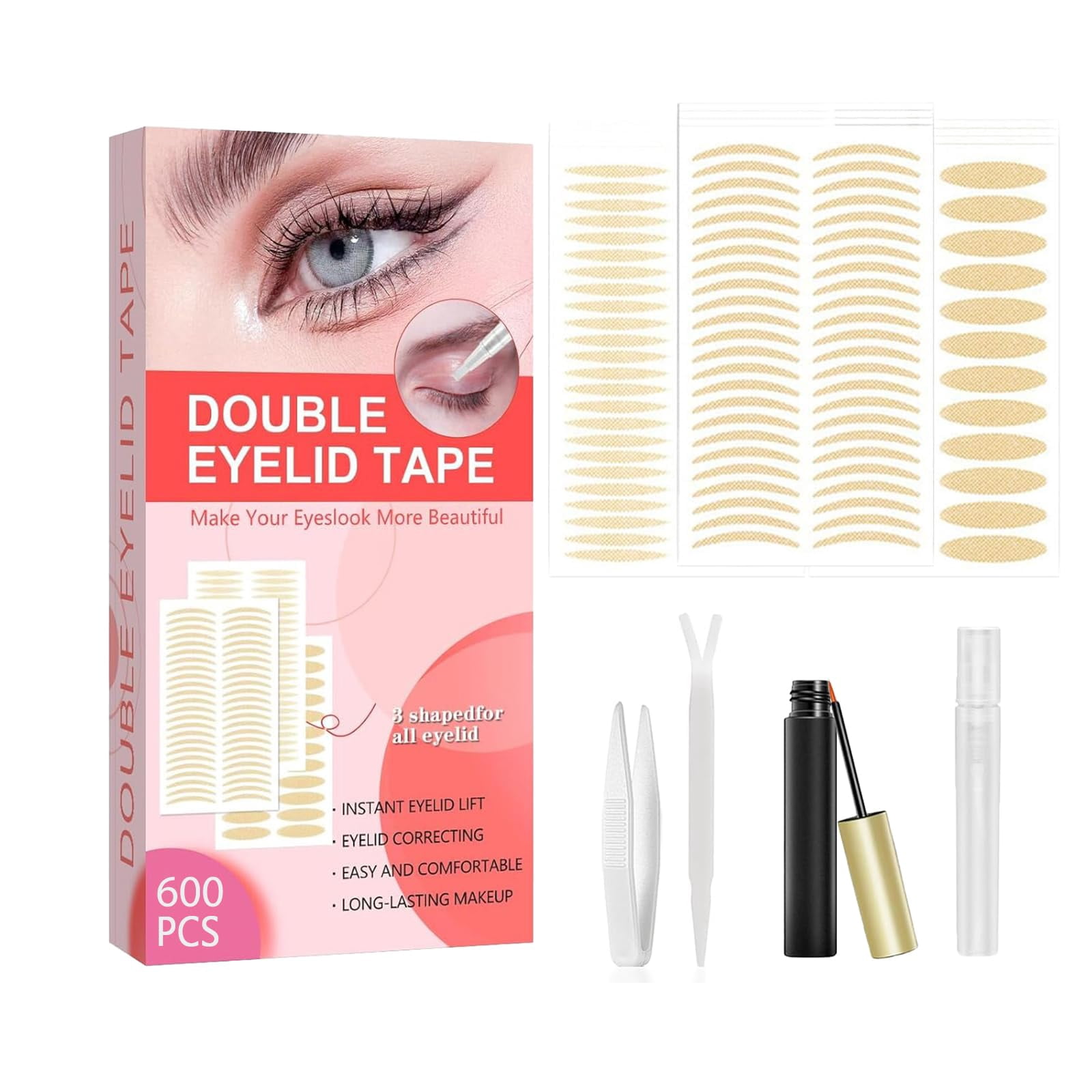 Eyelid Tape for hooded TSF6 eyes invisible, 600 Eyelid Lifter Strips ...