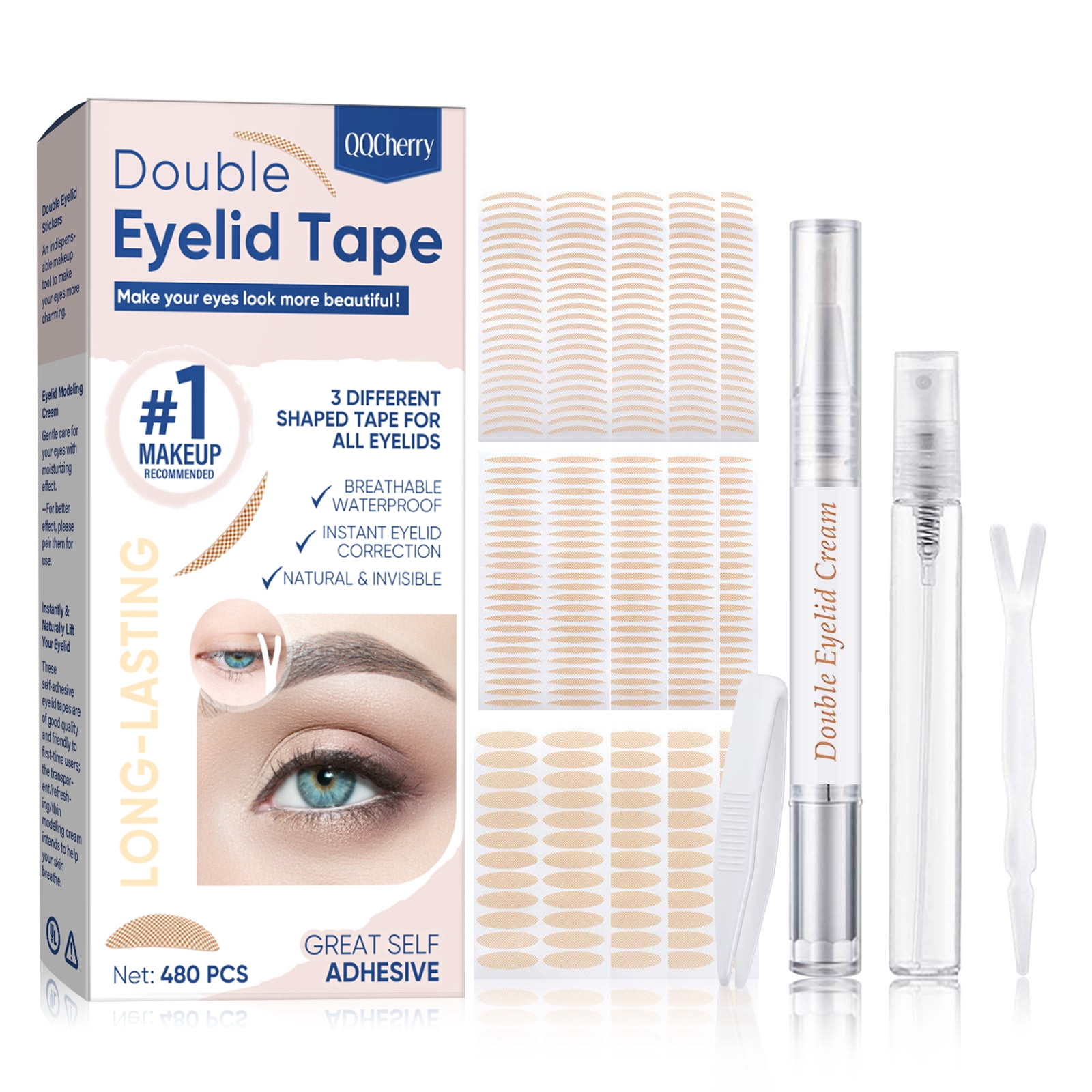 Eyelid Tape for Hooded Eyes Invisible, Eyelid Lifter Strips,, Invisible ...