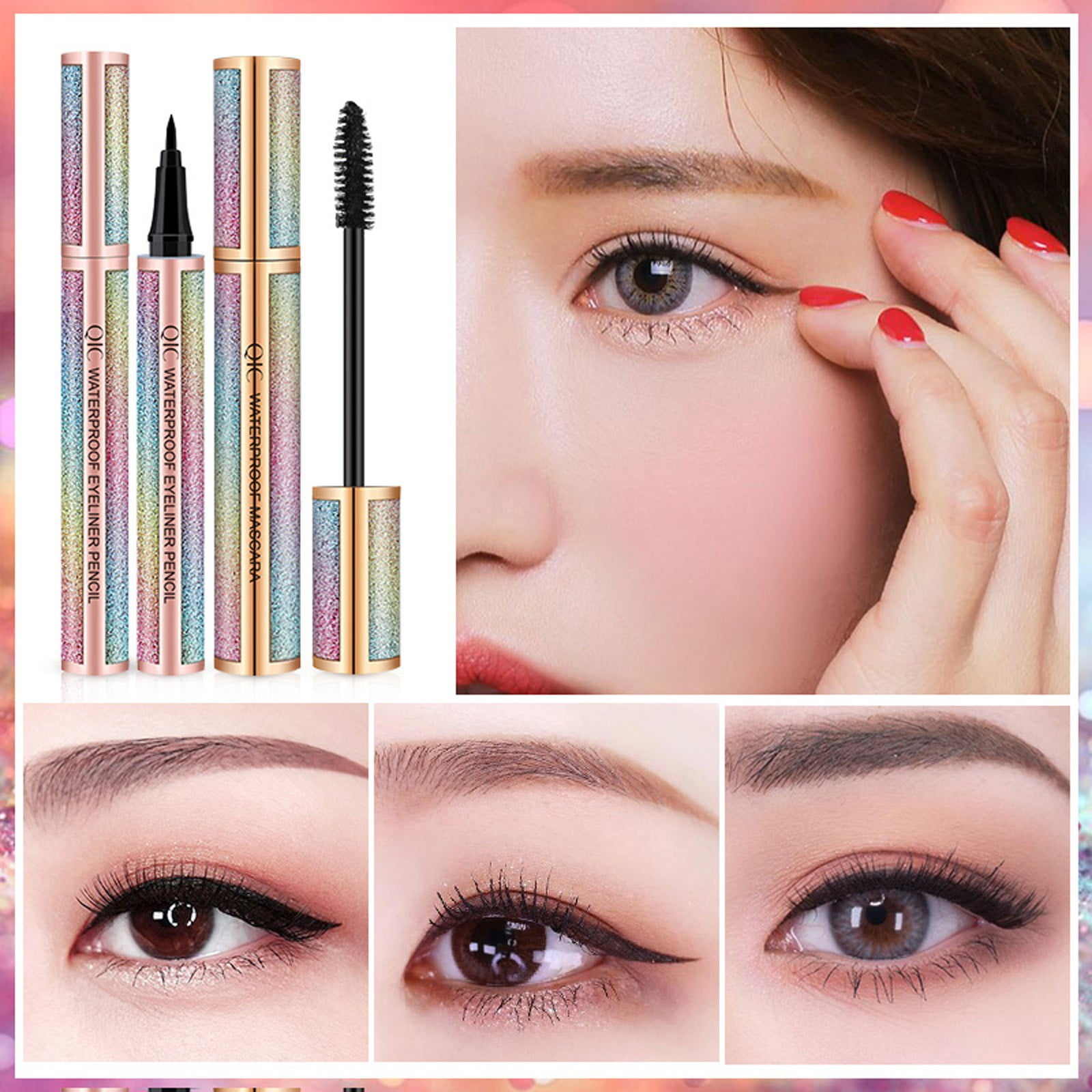 Eyeliner Pencil & Eyeshadow Combo | Sky Eye Black Long-Lasting Non ...