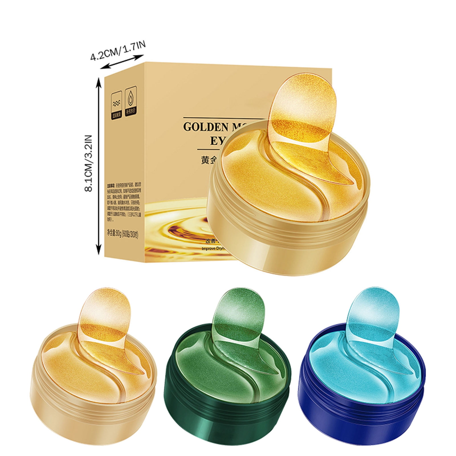 Eyemask 60 Sheets Collagen Hyaluronicacid Eyemask To Dark Circles Puffiness And For Any Skin ...