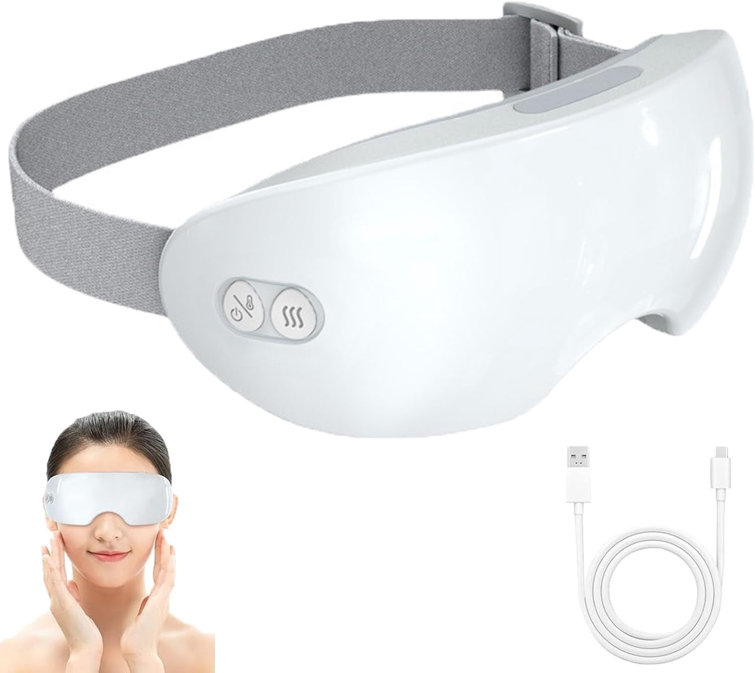 Eyerelis Steam Therapy Mask, Smart Hot & Cold Steam Eye Mask for Dark ...