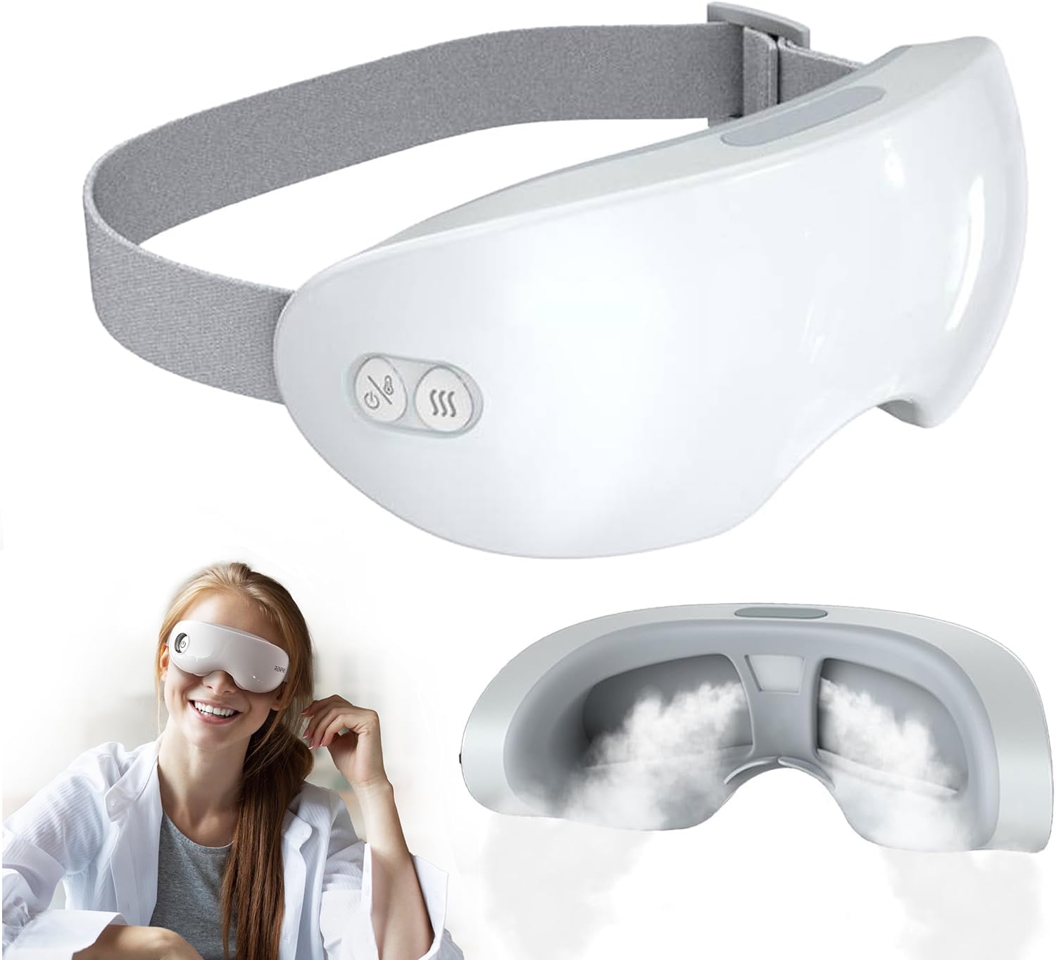 Eyerelis Steam Therapy Mask, Smart Hot & Cold Steam Eye Mask for Dark Circles, Puffiness, Dry ...