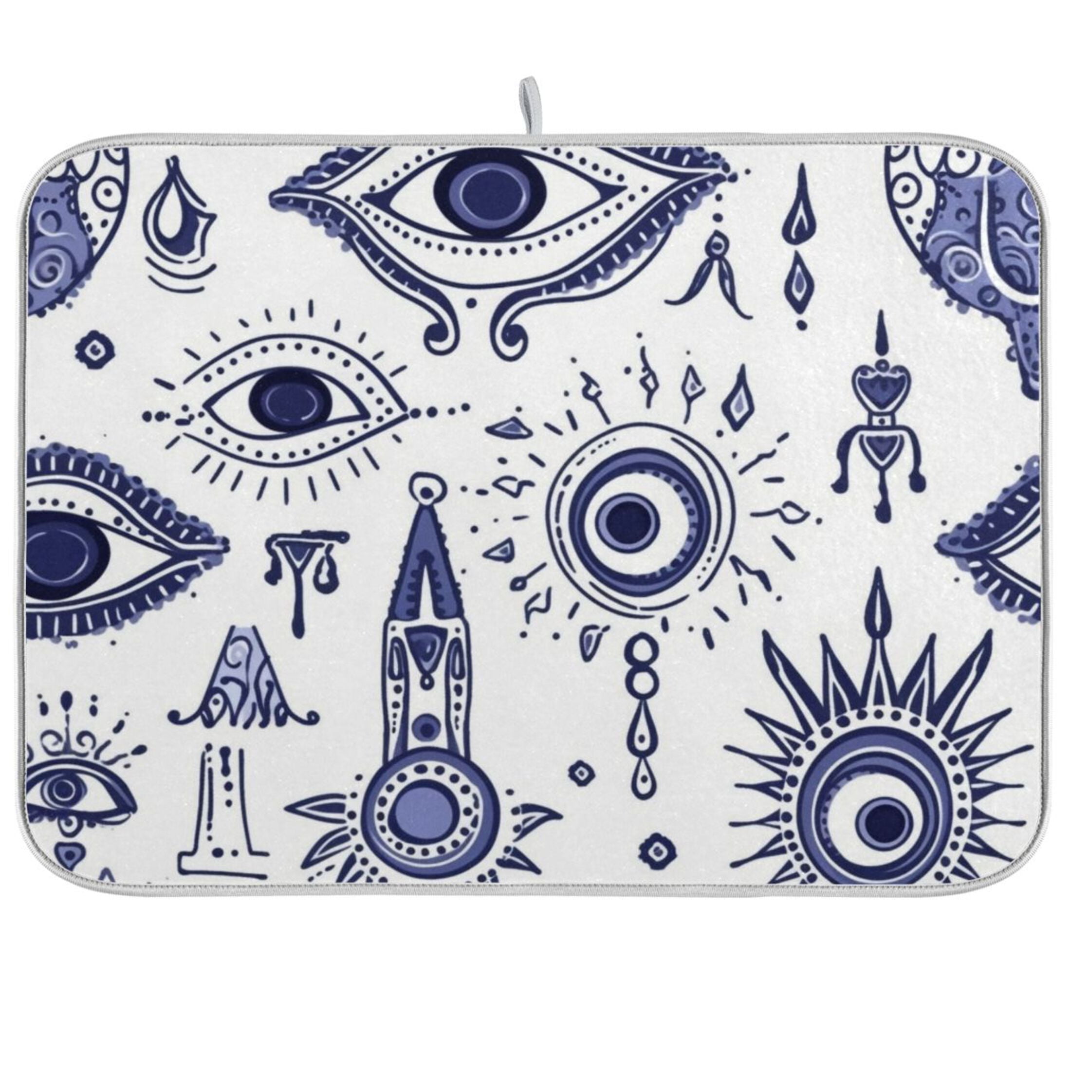 Eyes Bohomia India Dish Drying Mat Microfiber Kitchen Pad Large Counter ...